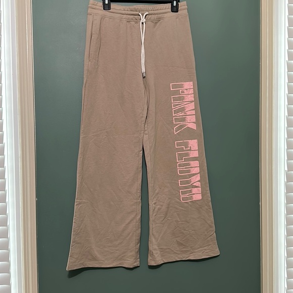 Pants & Jumpsuits | Coffee Colored Sweatpants With Pink Floyd Down Side ...